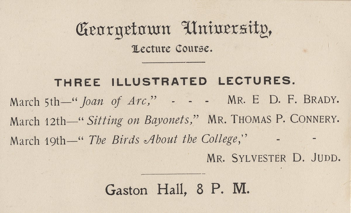Gaston Hall: Visitors and Events | Georgetown University Library